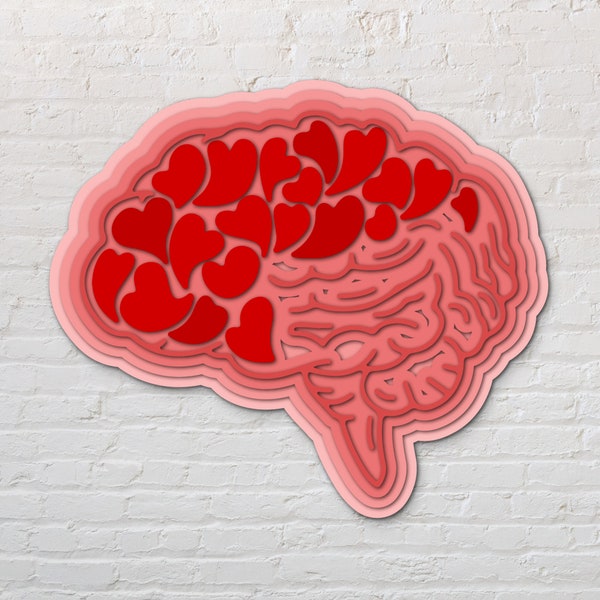 Brain Shadow Box Svg - Etsy