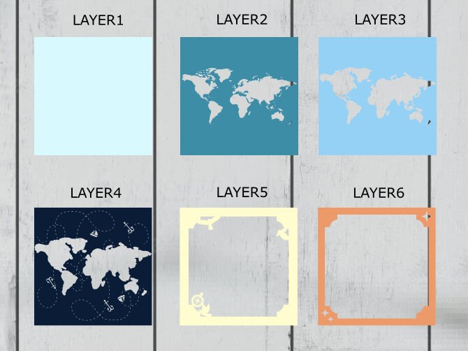 World Map 3D Layer Svg World Map 3D Mandala World Map Paper - Etsy UK