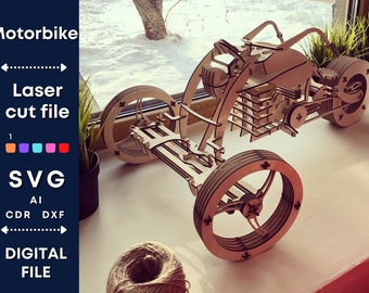 Laser Cut Vector Motorcycle - Etsy