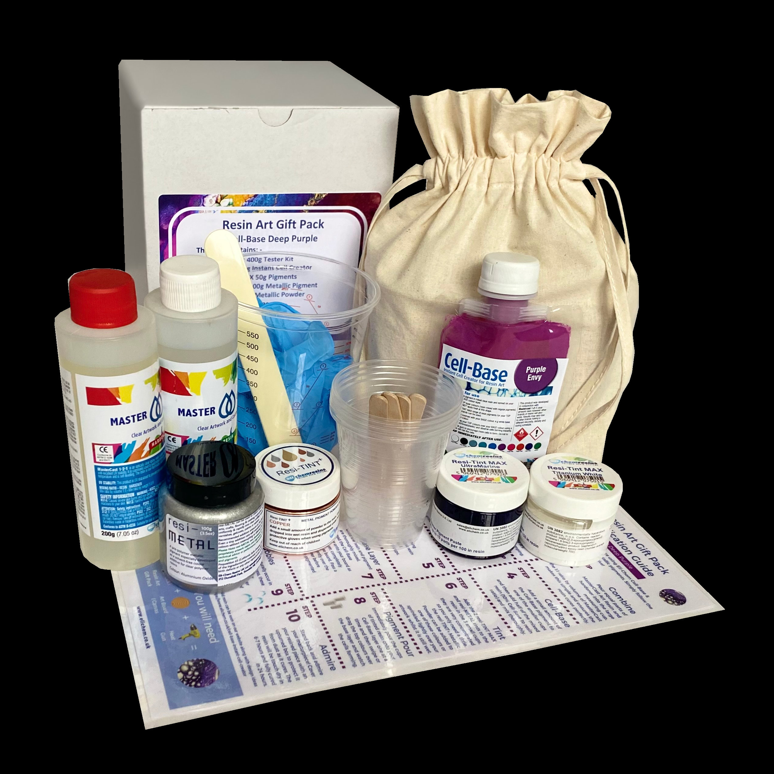 Resin Art Gift Pack / Starter Pack Cell-base Deep Purple - Etsy