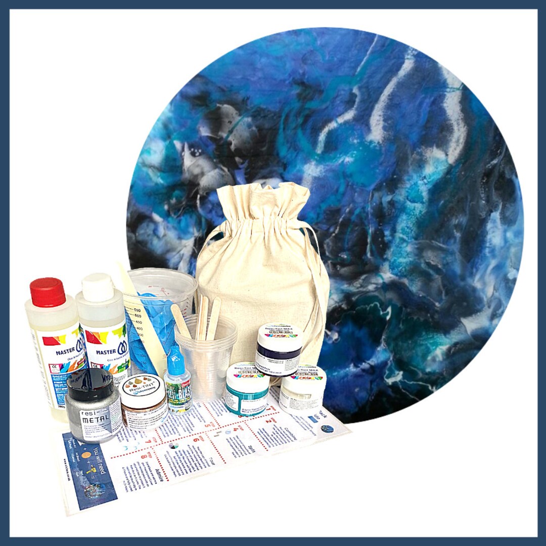 Resin Art Gift Pack / Starter Pack Opaque Ocean Blues FREE DELIVERY to ...