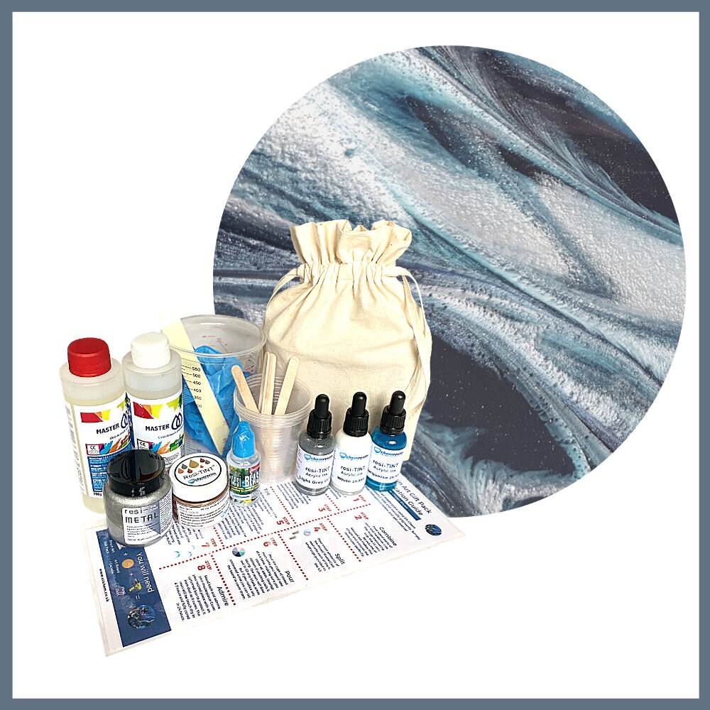 Resin Art Gift Pack / Starter Pack Translucent Silver Skies - Etsy UK