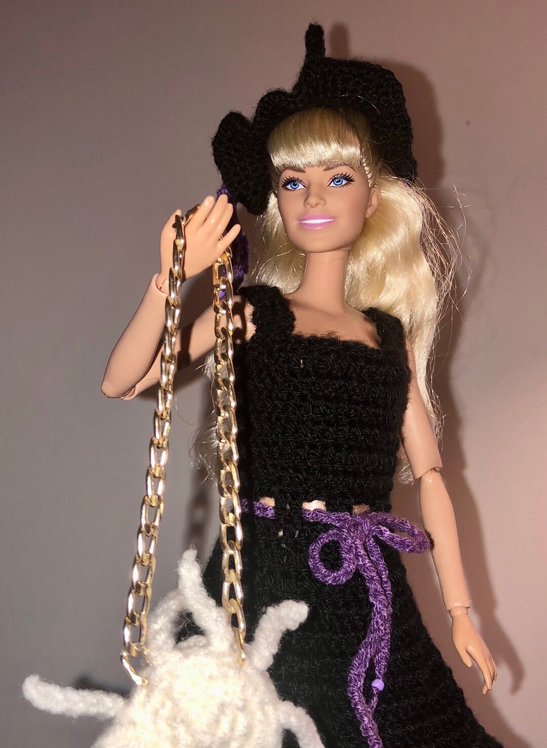 Barbie Spider Bag Witch Black Dress Fashionista Clothes Goth - Etsy