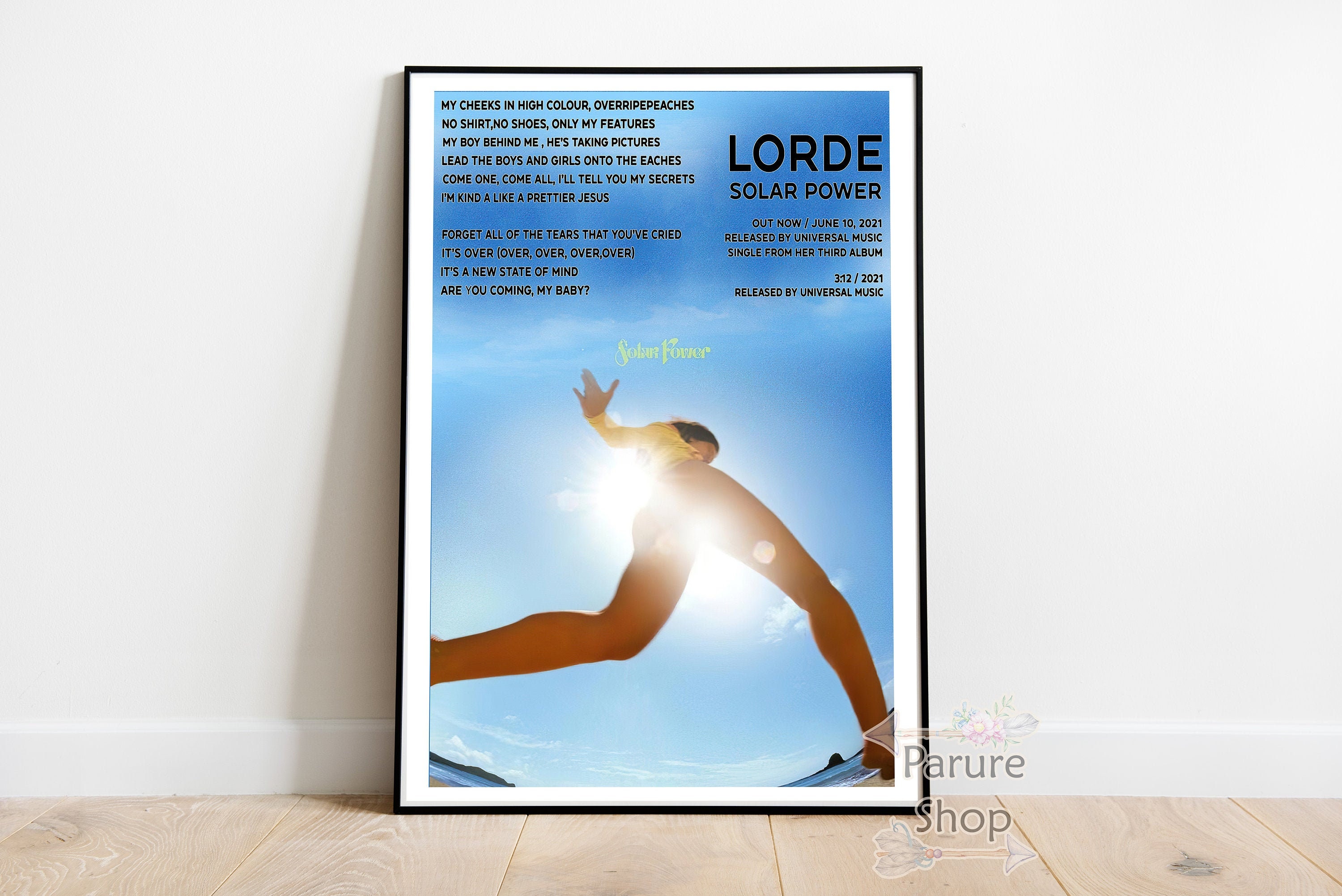 Lorde Posters, Lorde Solar Power, Melodrama Poster, Album Cover Poster