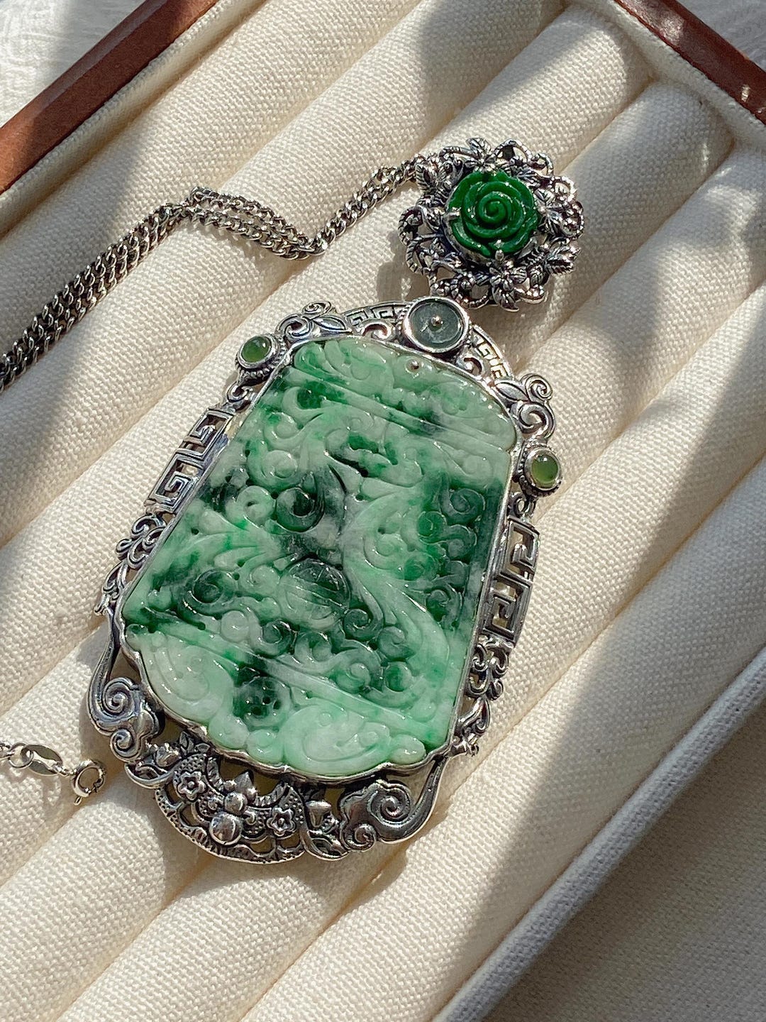 Natural Jade Pendant •one-of-a-kind Hand Carved Phoenix Jade Pendant ...