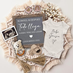 Pregnancy Announcement SPANISH Baby Reveal Social Media - Etsy