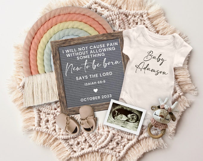 Rainbow Baby Announcement Digital, Rainbow Pregnancy Announcement ...