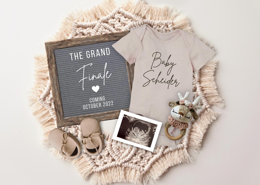 Last Baby Pregnancy Announcement Digital, Editable the Grand Finale ...