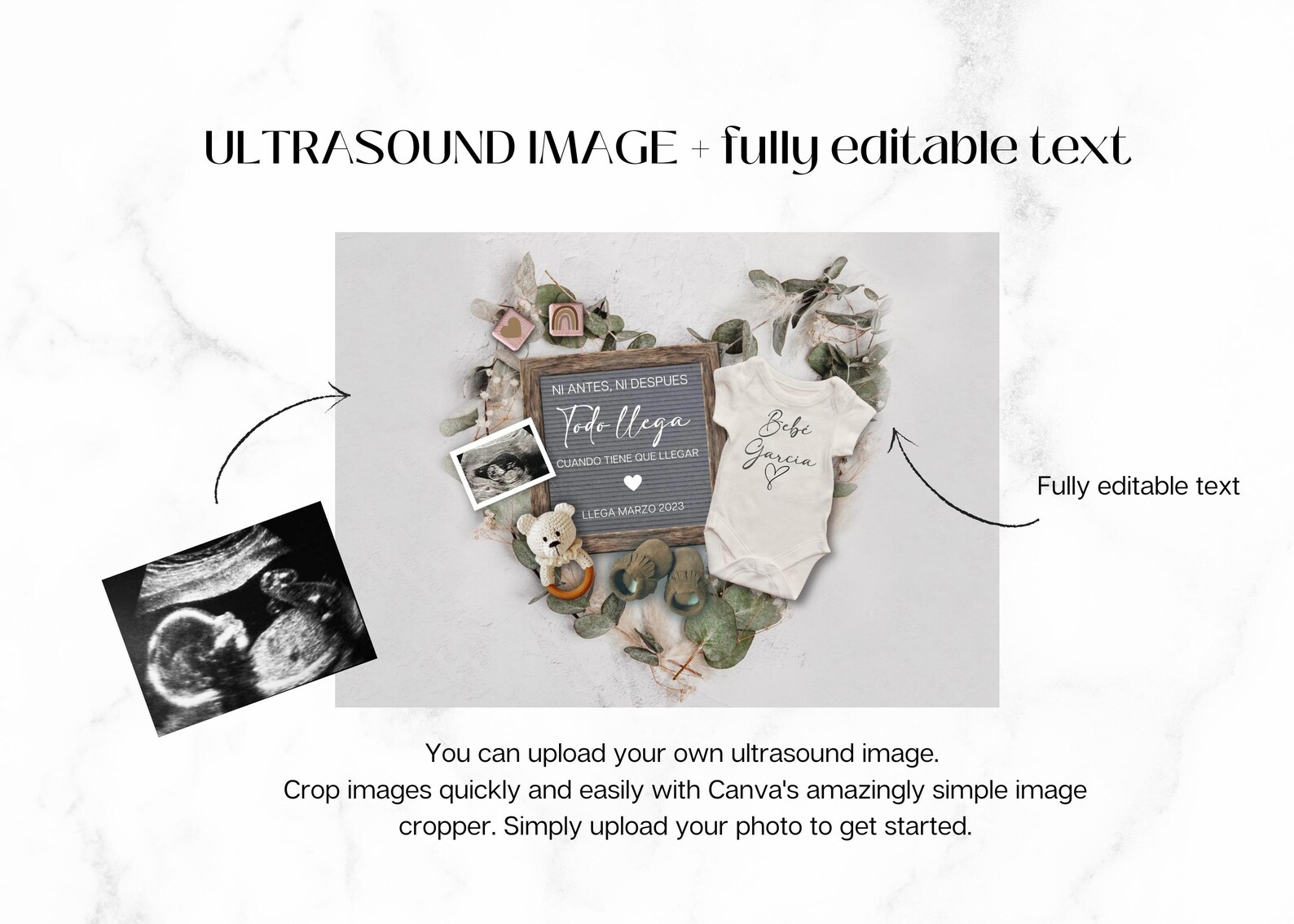Pregnancy Announcement SPANISH Baby Reveal Social Media - Etsy