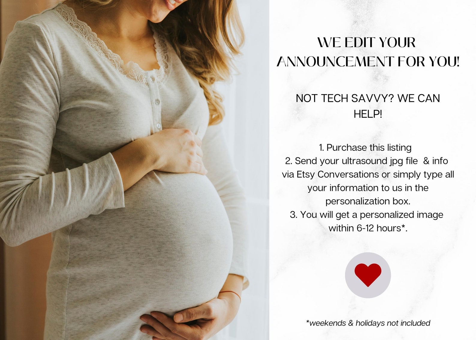 Pregnancy Announcement SPANISH Baby Reveal Social Media - Etsy