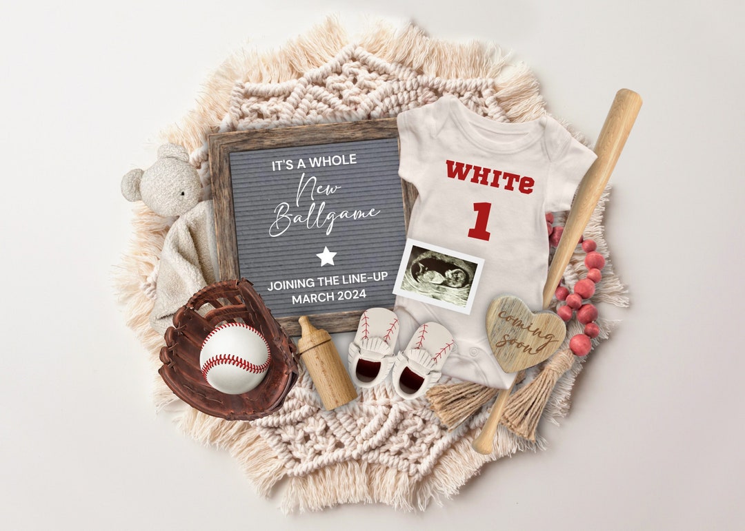 Baseball Pregnancy Announcement Digital, Father's Day Sports Pregnancy ...