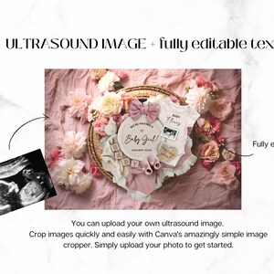 Girl Pregnancy Announcement Digital, It's a Girl Gender Reveal Baby ...