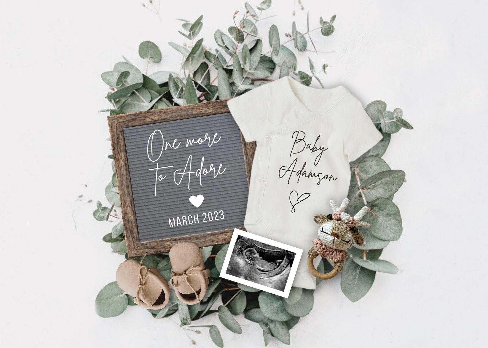 One More to Adore Baby Pregnancy Announcement Digital - Etsy