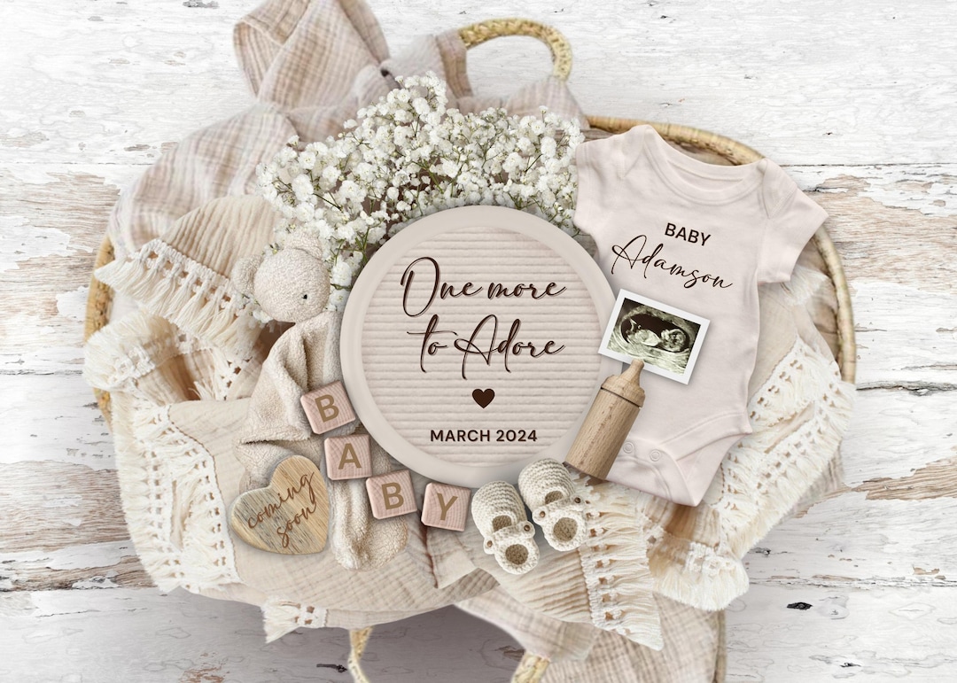 Second Baby Pregnancy Announcement, One More to Adore Baby Pregnancy ...