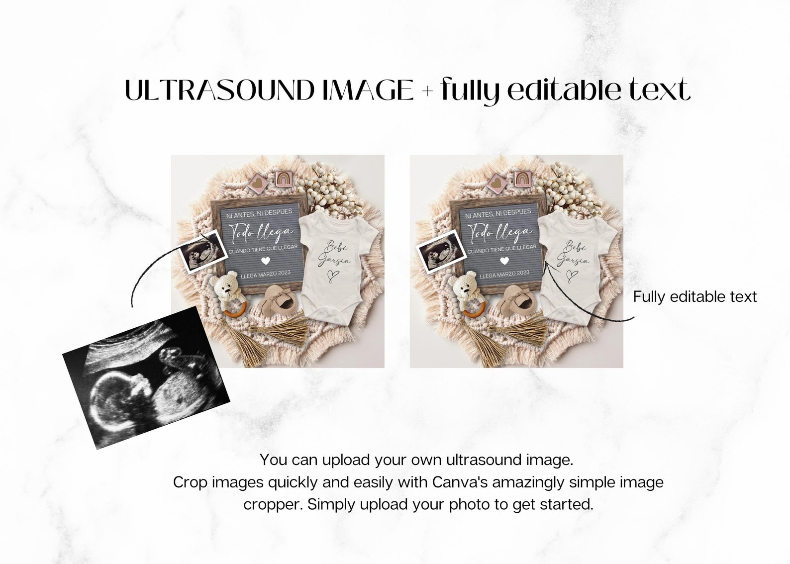 Pregnancy Announcement SPANISH Baby Reveal Social Media - Etsy