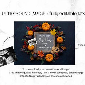 Fall Social Media Pregnancy Announcement, Digital, Fall is in the Air ...