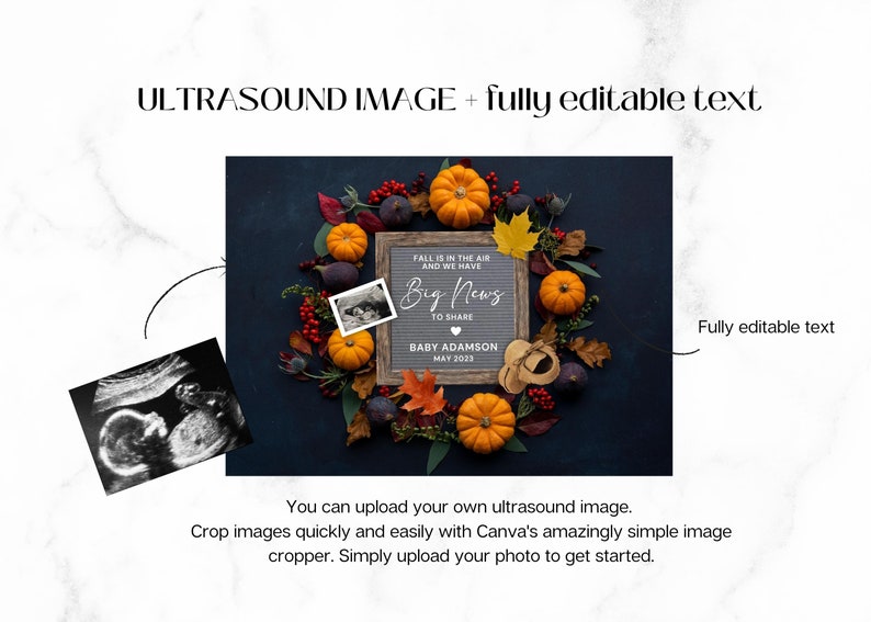 Fall Social Media Pregnancy Announcement Digital Fall is in - Etsy