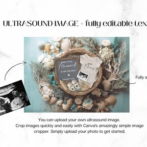 Mermaid Girl Pregnancy Announcement, Editable Mermaid Baby Girl Baby ...