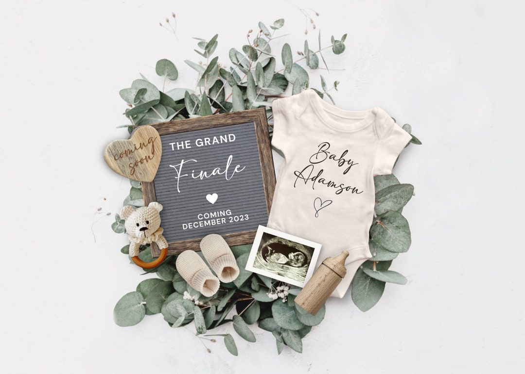 Last Baby Pregnancy Announcement Digital, Gender Neutral the Grand ...