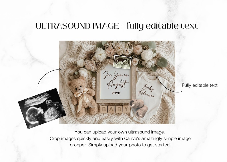 August 2026 Pregnancy Announcement Template: Baby Announcement (digital ...