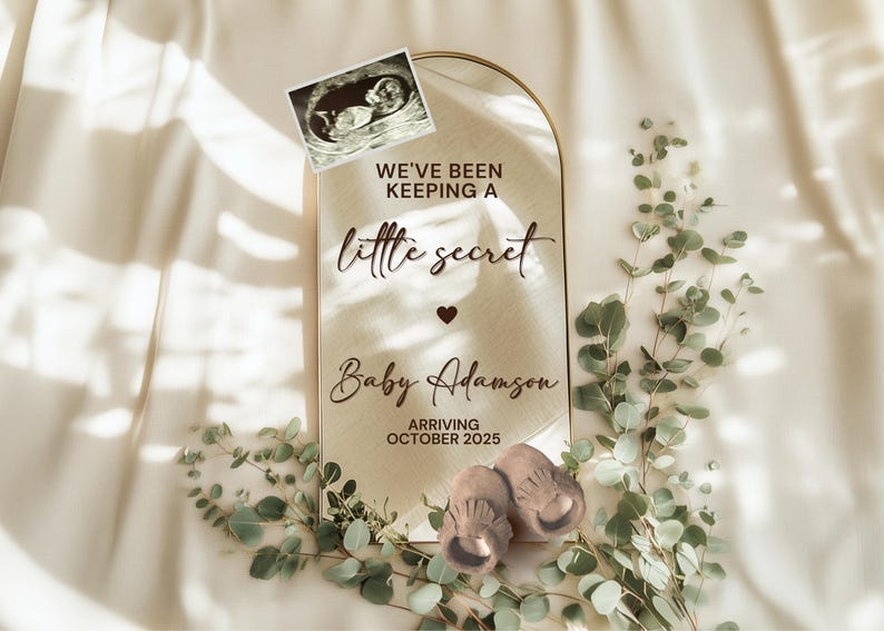 Digital Pregnancy Announcement Template, Baby Announcement, Baby Reveal ...