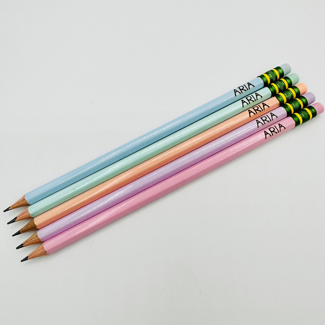 Customizable Pastel Pencils | Back to School Pack | 10 Piece Set - Etsy