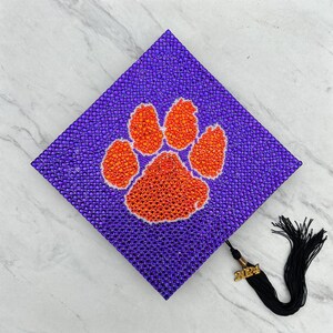 Custom Simple Rhinestone Logo Graduation Cap Topper - College, High ...