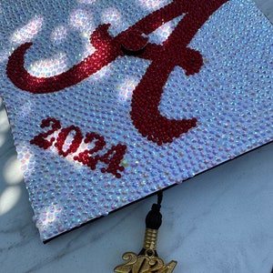 Custom Rhinestone Logo Graduation Cap Topper College, High School ...