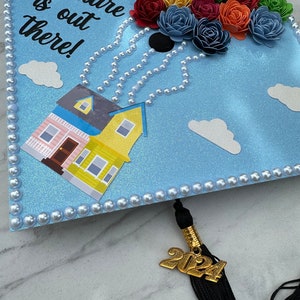 Up Graduation Cap Topper, Disney Themed Grad Cap, Adventure is Out ...