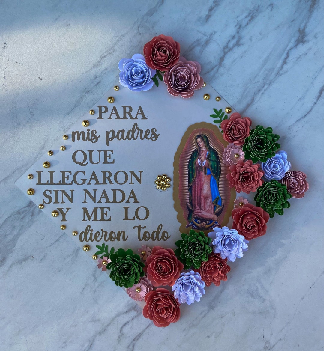 Virgin Mary Graduation Cap Mexico Grad Topper Graduation - Etsy