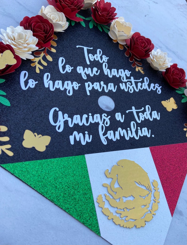 Custom Graduation Cap Mexican Flag Cap Mexico Grad Cap - Etsy