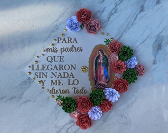 Virgin Mary Graduation Cap, Mexico Grad Topper, Graduation, First ...