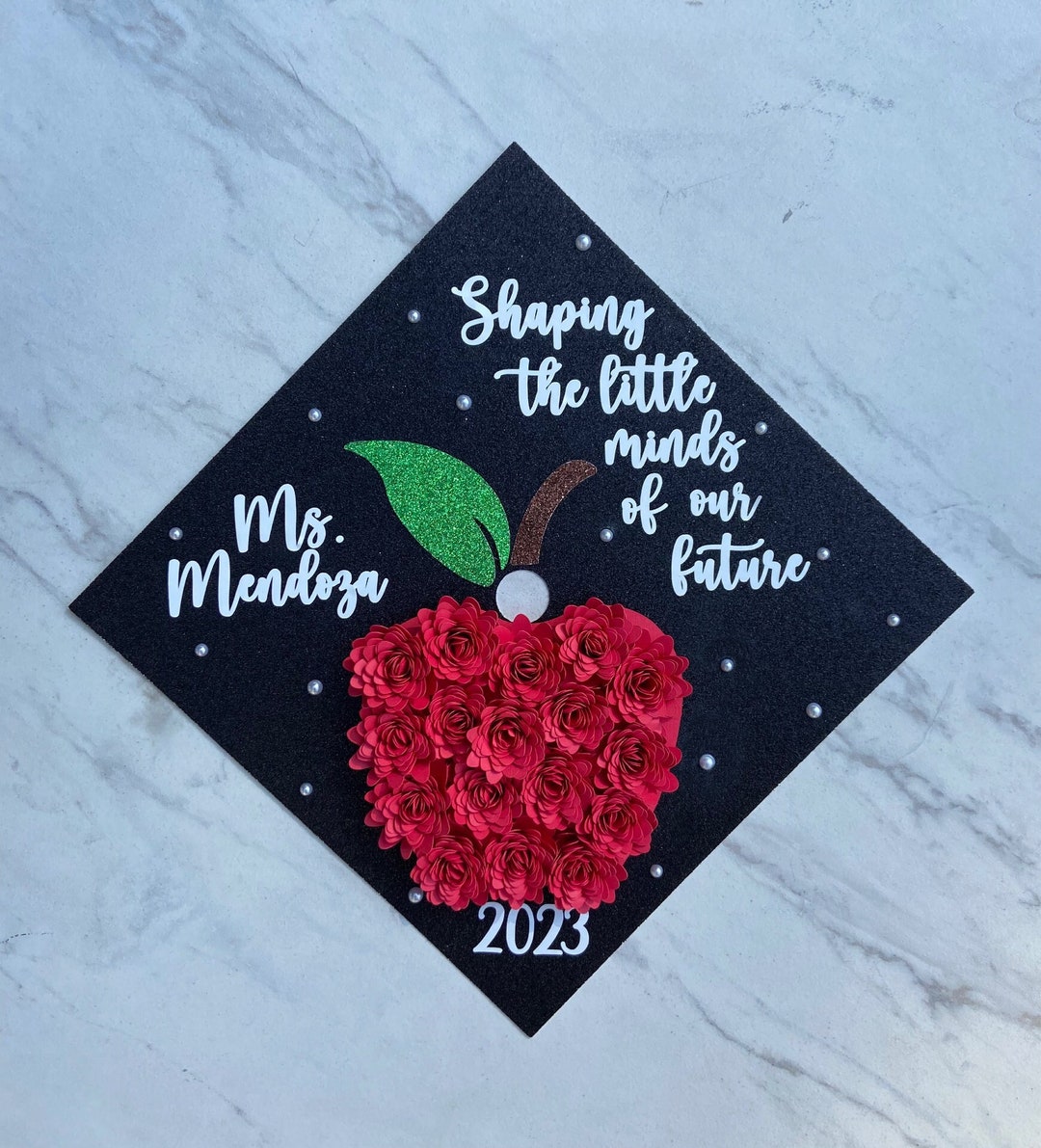 Teacher Graduation Cap, Custom Teacher Grad Cap Topper, Future Teacher ...