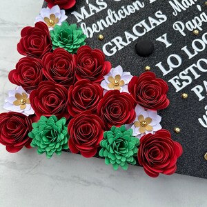 Rose Graduation Flower Cap Topper, 1st Generation Graduate, Mexico ...