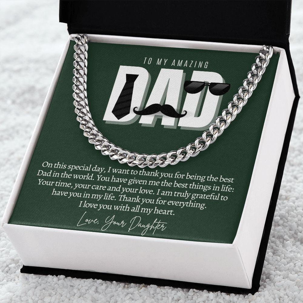 To My Dad Necklace, Father's Day Gift, Gift for Dad, Gift for Dad From ...
