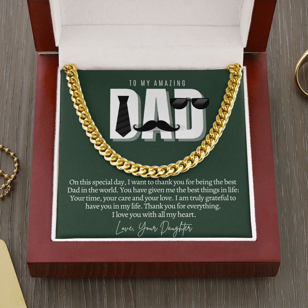 To My Dad Necklace, Father's Day Gift, Gift for Dad, Gift for Dad From ...