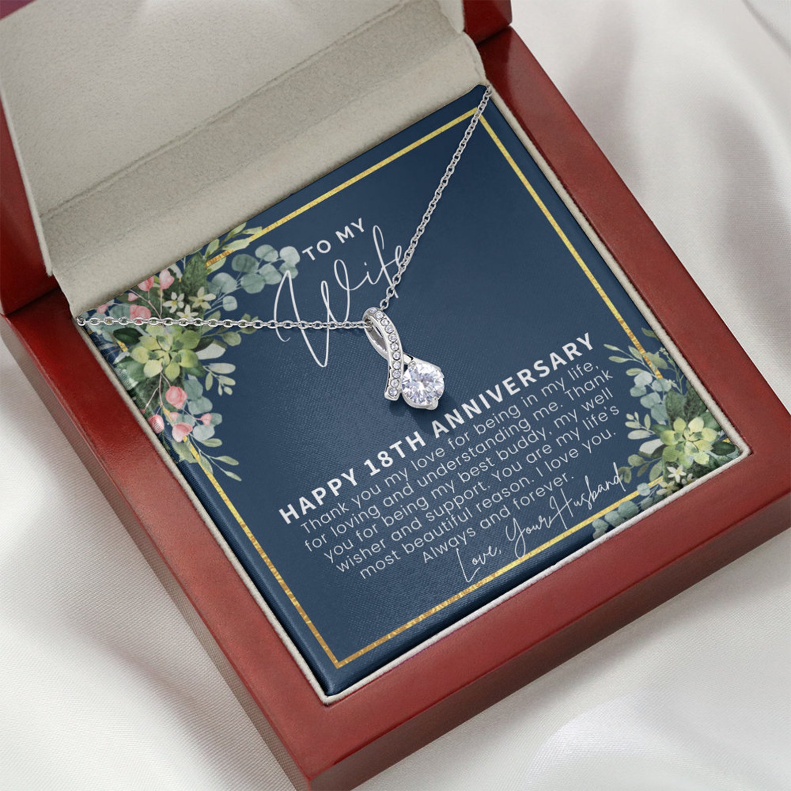 18 Year Anniversary Gift for Wife, 18 Year Anniversary Gifts, 18 Year ...