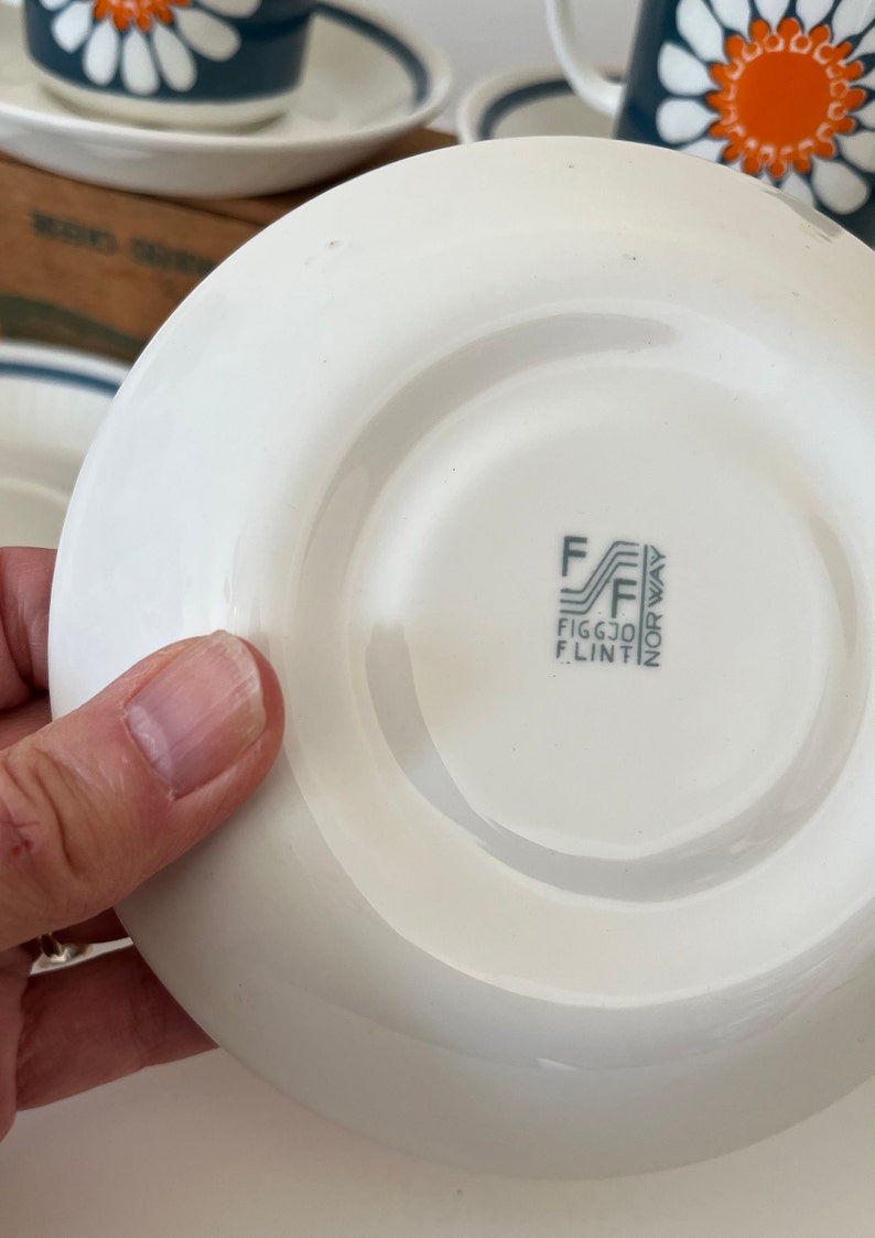 Vintage Turi Daisy Figgjo Flint Norway Cup and Saucer - Etsy