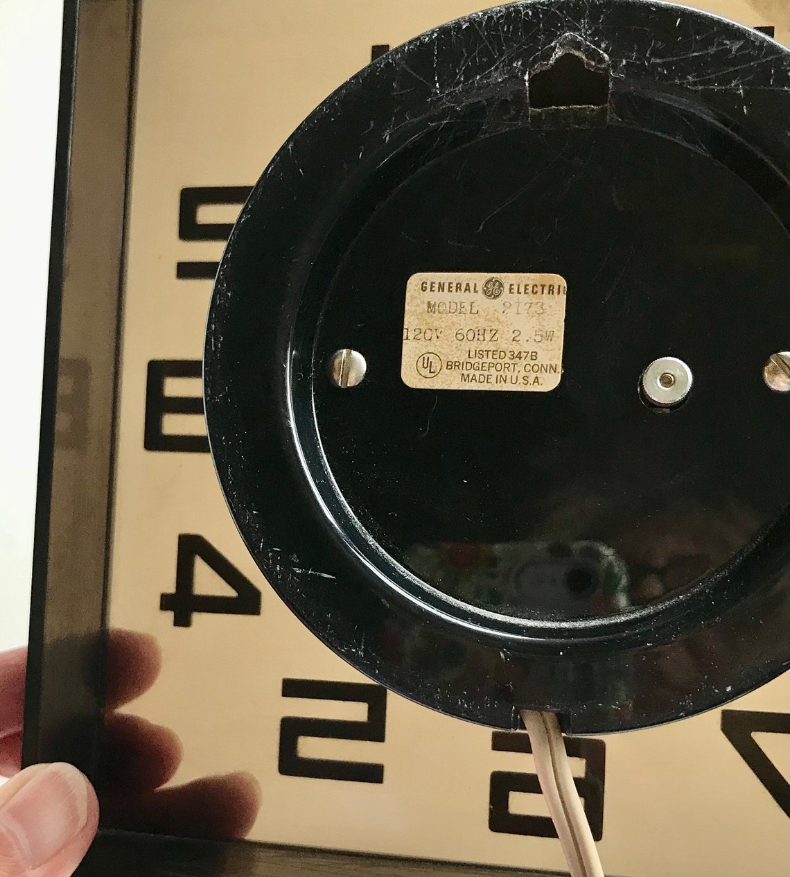 Vintage Wall Clock GE General Electric 1970s Retro Square - Etsy