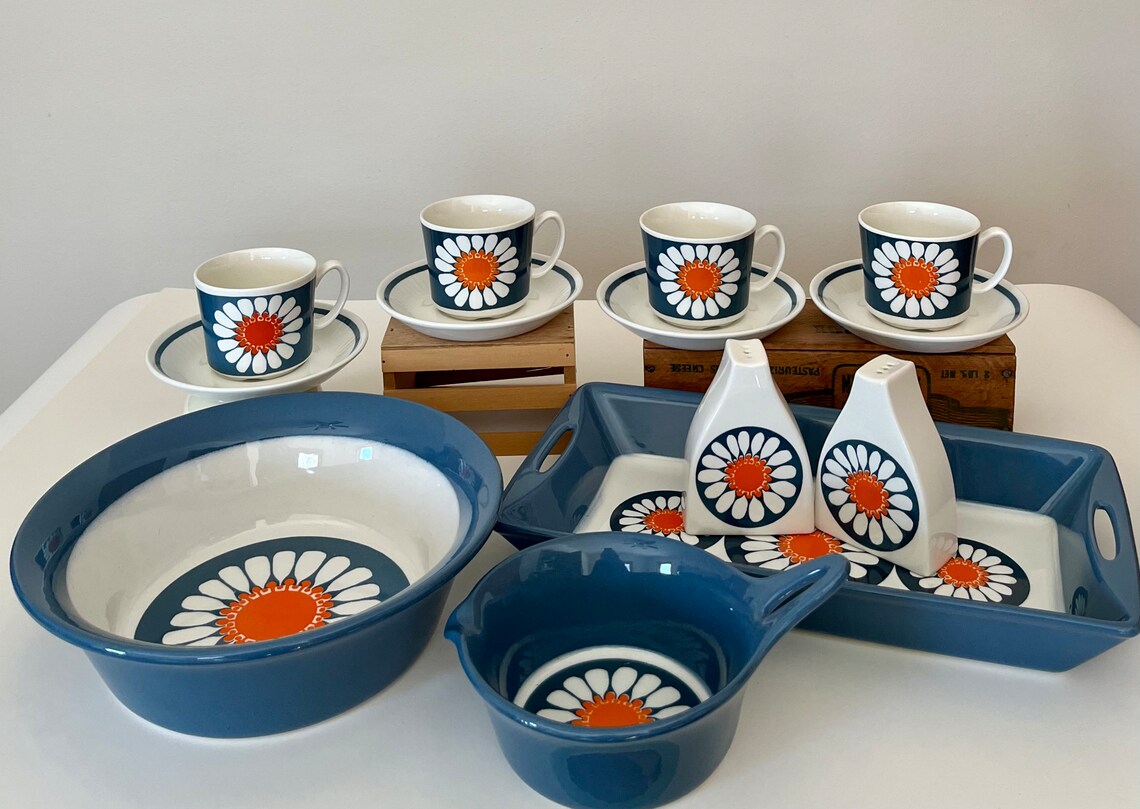 Vintage Turi Daisy Figgjo Flint Norway Cup and Saucer - Etsy