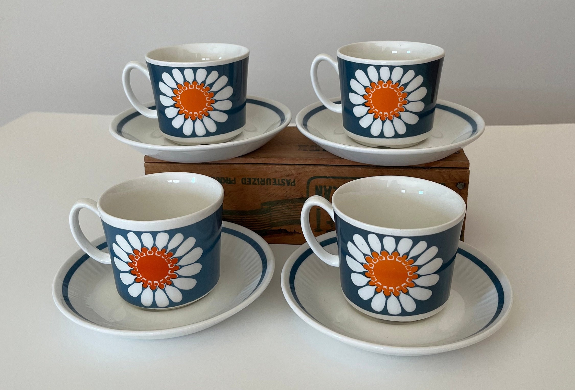 Vintage Turi Daisy Figgjo Flint Norway Cup and Saucer - Etsy