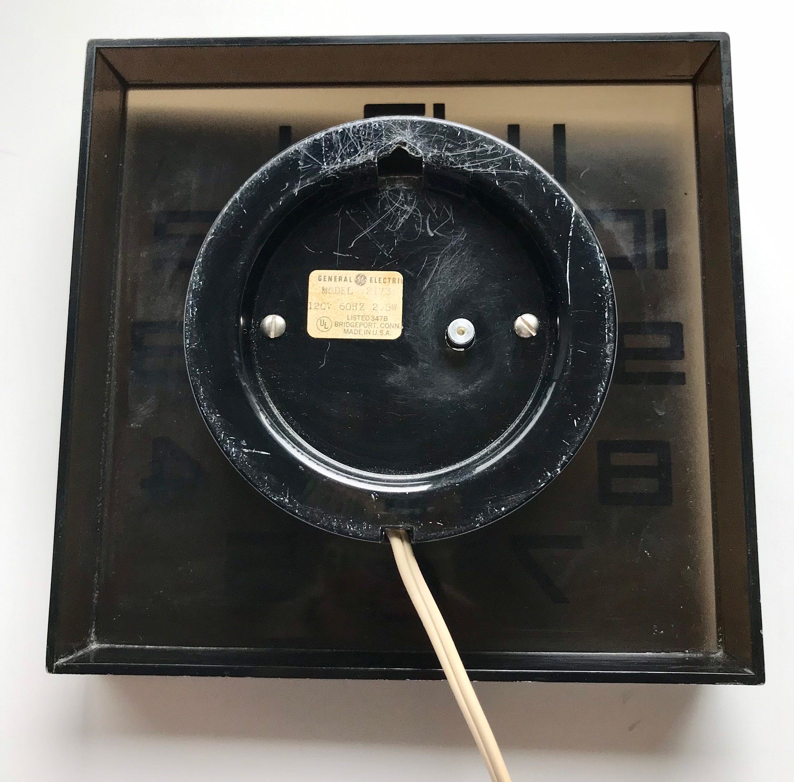 Vintage Wall Clock GE General Electric 1970s Retro Square - Etsy