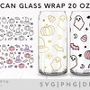 Ghost Svg, Spooky Vibes SVG, 16oz Libbey Can Glass Wrap Svg, Halloween ...