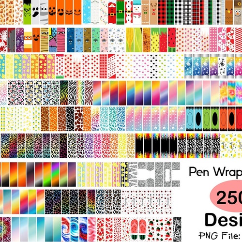 Beach Epoxy Pen Wrap PNG Design Digital Download Ocean Ink - Etsy