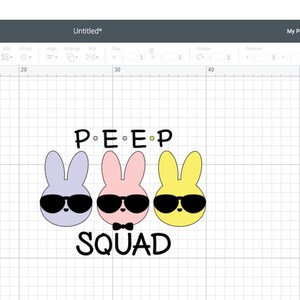 Peep Squad Sunglass Bunny Svg,peeps,easter Svg,easter Bunny,svg,peeps ...