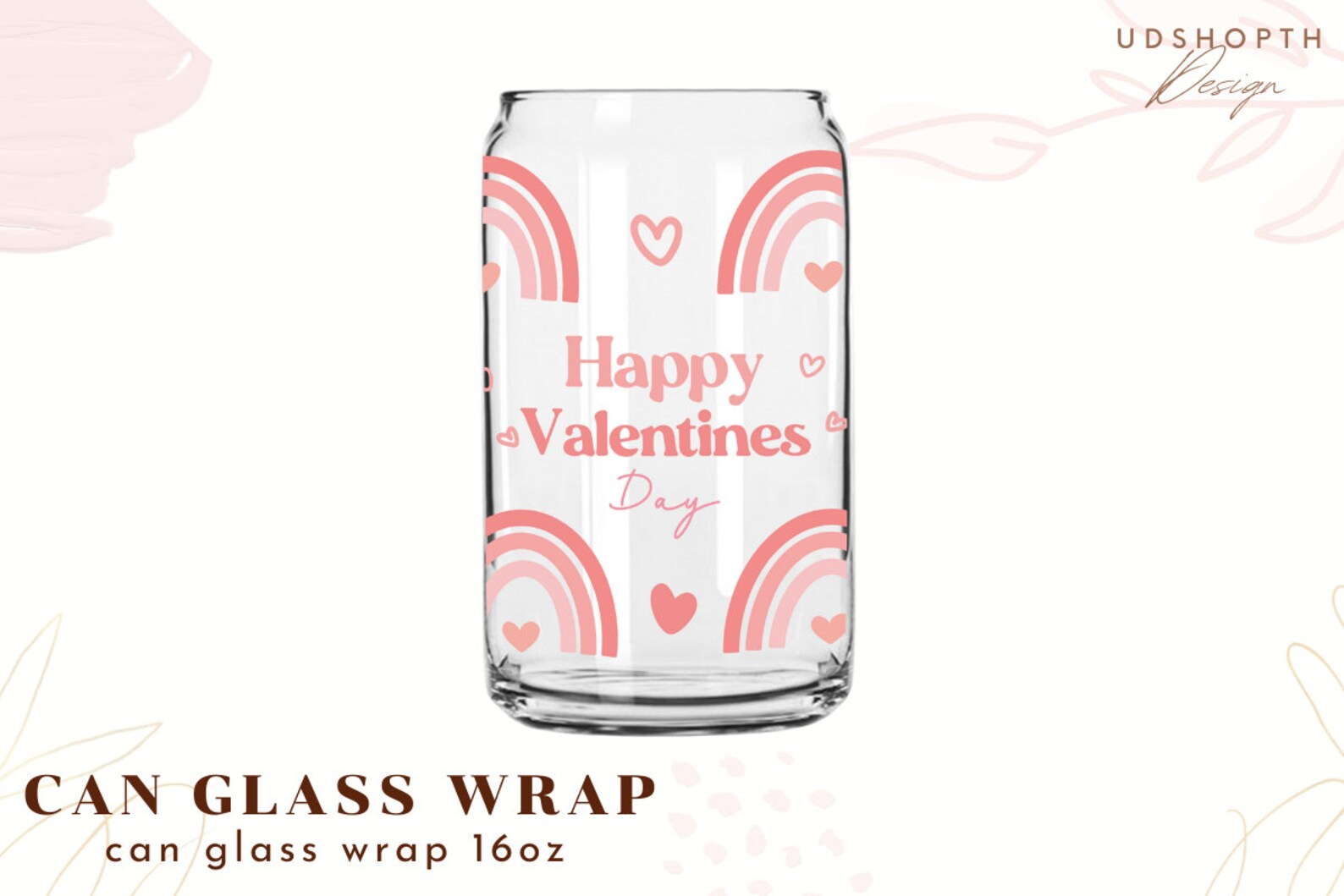 Happy Valentines Day Libbey Glass Svg Hearts Glass Cup Etsy