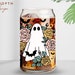 Retro Halloween Svg, Rose Floral Ghost Svg, 16oz Libbey Can Glass Svg ...