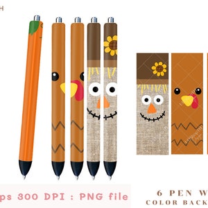 Thanksgiving Pen Wrap, Thanksgiving Bundle Glitter Waterslide, Joy ...