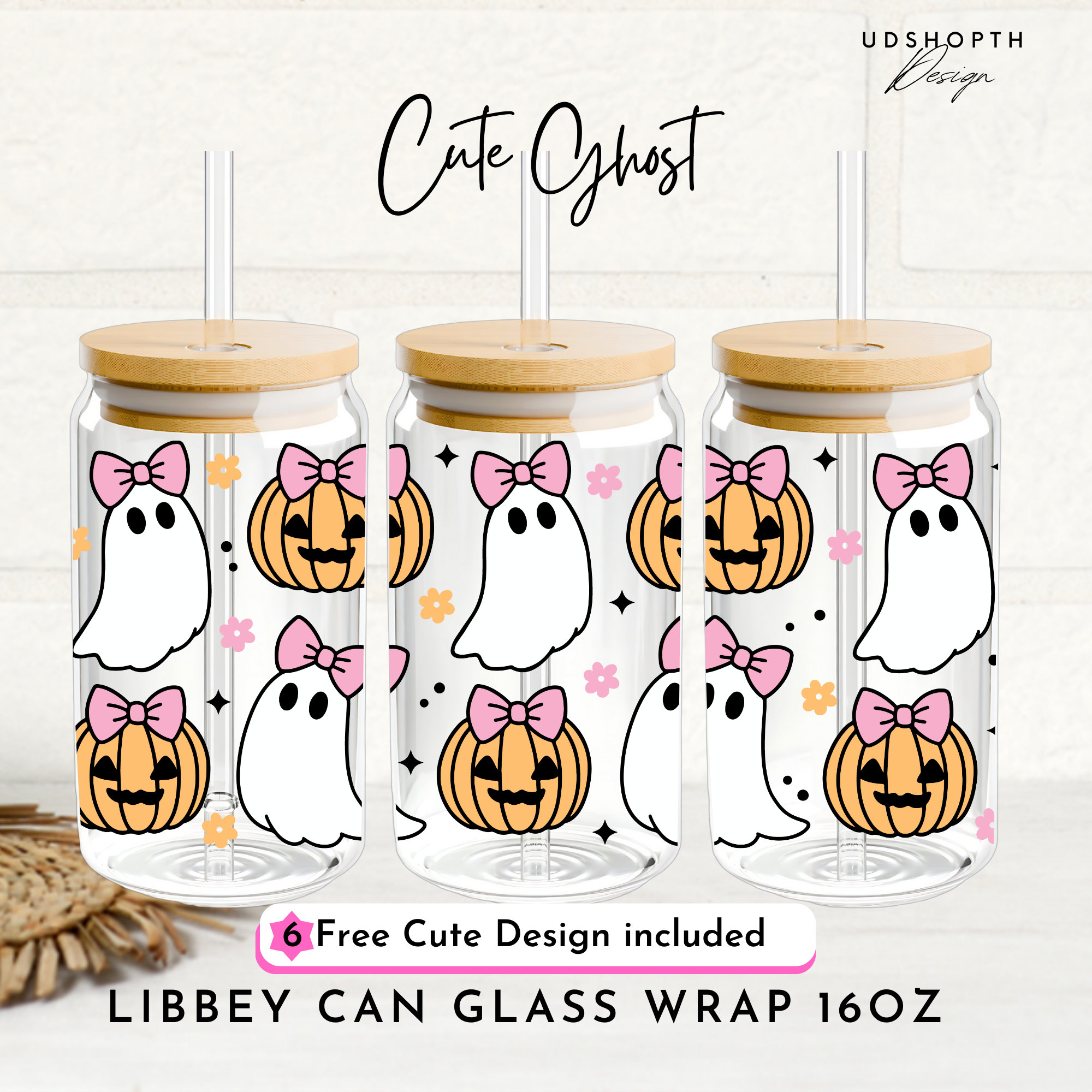 Cute Ghost Svg, 16oz Libbey Can Glass Svg, Retro Halloween Svg ...