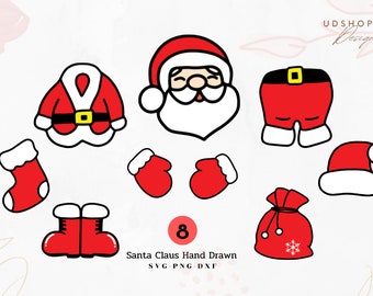 Dancing Santa Svg Father Christmas Svg Santa Claus Face Svg - Etsy